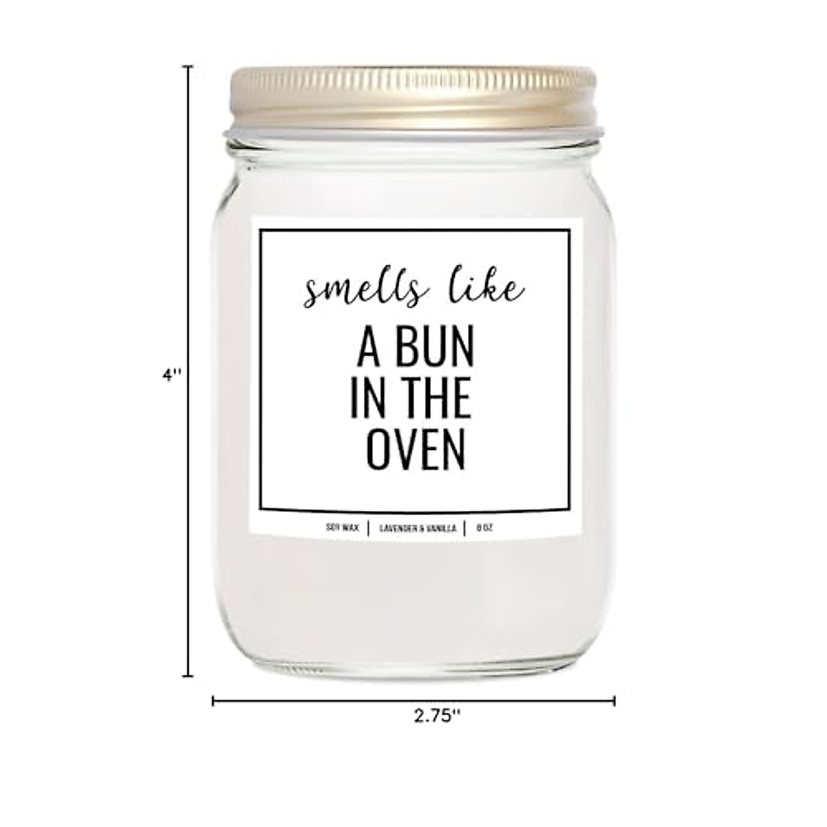YouNique Designs Pregnancy Announcement Candle for Grandparents Dad Family Uncle Aunt, 8 Oz, Pregnancy Reveal to Parents, White All Natural Soy Vegan Aromatherapy Candles (Lavender & Vanilla)