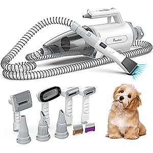 Pawaboo Dog Grooming Kit & Dog Hair Vacuum & Dog Dryer, Dog Grooming Clippers with Pet Grooming Tools for Shedding and Drying Pet Hair