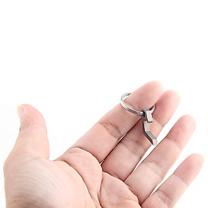 Titanium Keychain Mini Beer Bottle Opener with Stainless Steel Key Rings by Fanycs