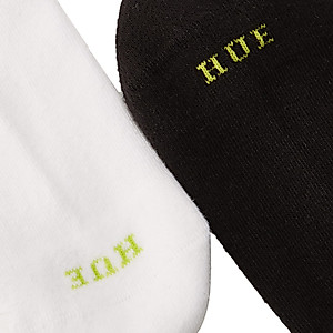 HUE womens Hue Women's Quarter Top With Cushion Sport Socks, 6 Pair Pack casual socks, Black/Multi, One Size US
