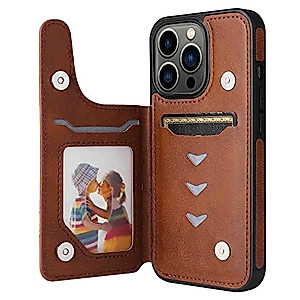 Fansipro Bumper Case Cover for Samsung Galaxy S9 Plus, Premium PU Leather Slim Fit Cover for Galaxy S9 Plus, 1 Card Slot, 1 Photo Frame Slot, Light Weight, Brown