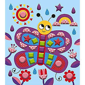 Janod Crafts – No Mess No Glue Foam My First 3D Animal Sticker Mosaic Picture Kit – Creative, Imaginative, Inventive, and Developmental Play - STEAM Approach to Learning – Ages 3-8+