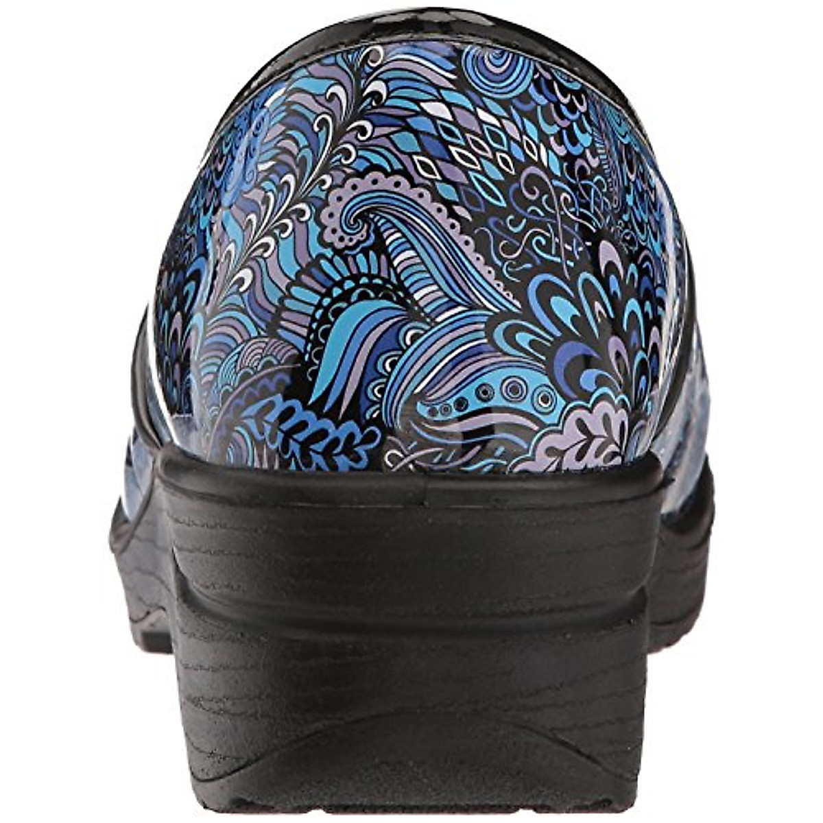 Easy Works Women's LYNDEE Health Care Professional Shoe, Blue pop Patent, 9 Wide