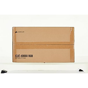 CORSAIR iCUE 4000X RGB Tempered Glass Mid-Tower ATX PC Case - 3X SP120 RGB Elite Fans - iCUE Lighting Node CORE Controller - High Airflow - White