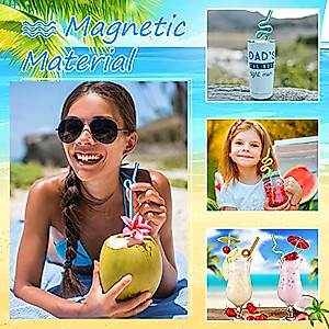 Yinkin 6 Pcs Wavy Glass Straws Reusable Curved Straw Shatter Resistant with 2 Cleaning Brushes Clear Silly High Borosilicate for Kids Adults Smoothies Juice (Colorful, 8 Inch)