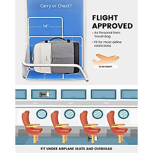 LOVEVOOK Travel Backpack for Women, TSA Carry On Backpack Flight Approved Luggage, 40L Water Resistant Personal Item Daypack Large Weekender Bag fit 17 inch Laptop with 3 Cubes, Beige Grey