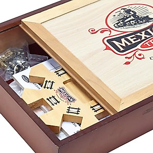 Front Porch Classics | Mexican Train Domino Set in Wooden Collector Box from Front Porch Classics for 2 to 8 Players Ages 8 and Up