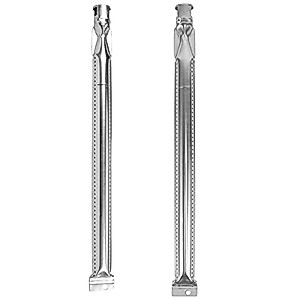 DcYourHome Grill Burners Replacement Straight Stainless Steel Burner Tubes for Grill Chef GR2039201-MM-00, Members Mark Gas Grill, 17 inch Pipe Burner for SAMS Club, Uniflame Grills (5 Pack Burner)