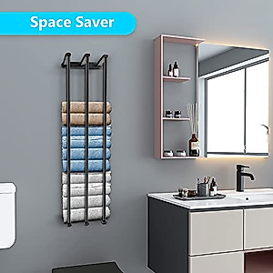 Sancagy Towel Racks for Bathroom : Wall Mounted, Rolled Towel Holder, and Towel Organizer for Small Bathroom