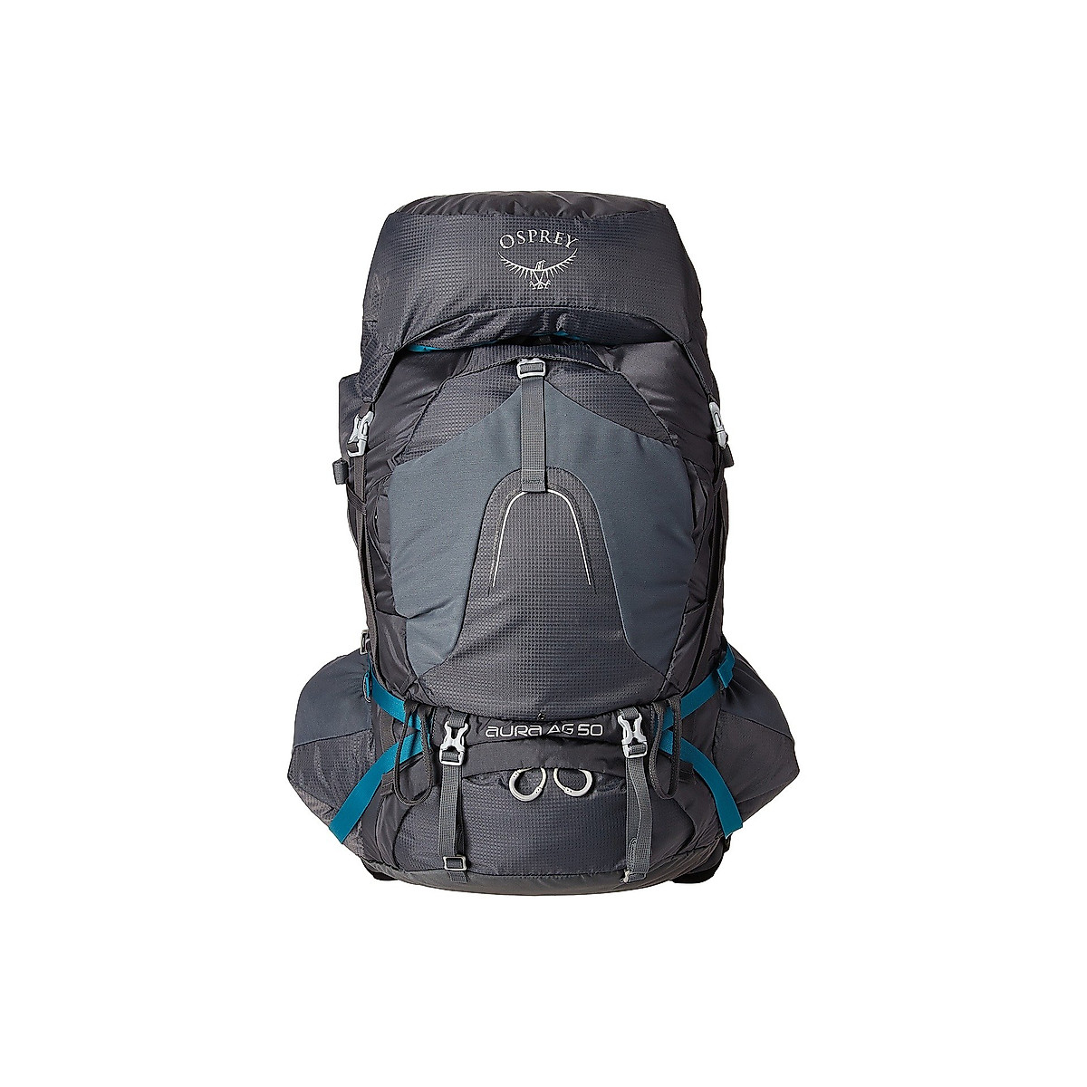 Osprey Aura AG 50L Women's Backpacking Backpack, Vestal Grey, X-Small