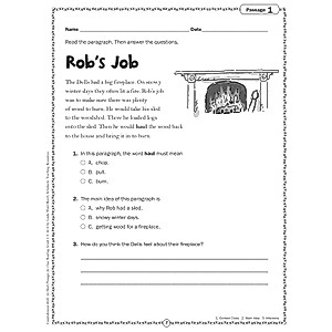 Scholastic Teaching Resources SC-546053 Comprehension Skills Gr 2 40 Short Passages For Close Reading