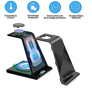 Wireless Charger for iPhone 14 Pro, Wireless Charging Station Compatible with iPhone 14 Pro Max 13 12 11 Series, iWatch Charger for Apple Watch 8 7 SE 6 5 4 3 2 1, Airpods Pro 2/Airpods 3rd Generation