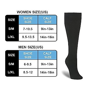 4 Pairs Compression Socks for Women & Men - Best Support for Medical, Circulation, Nurses, Running, Travel