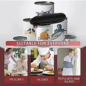 3.0 Upgrade automatic Can Opener One-Touch Start controlled Electric Can Opener Smooth Edge,Electric Can Openers For Seniors, Arthritis, Electric Can Openers For Kitchen Food-Safe And sturdy(Black)