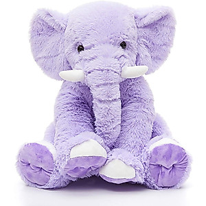Toys Studio 19.6 Inch Stuffed Elephant Animal Soft Giant Elephant Plush Gift for Girls, Boys (Purple)…