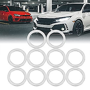 X AUTOHAUX 10pcs M18 Silver Tone Car Oil Drain Plug Gaskets Replacement for Porsche 900-123-106-30