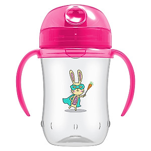 Dr. Brown's Milestones Soft Spout Sippy Cup with Handles - Pink - 9oz - 9m+