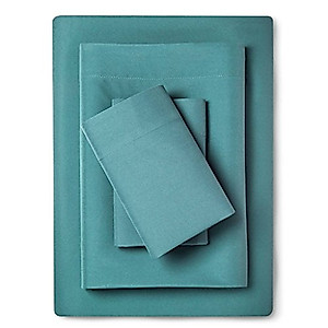 Room Essentials Sheet Set Microfiber with Storage Pocket Twin XL (Cloudy Turquoise)