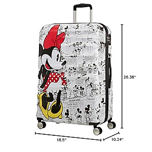 American Tourister Spinner L (77 cm-96 L), White (Minnie Comics White)