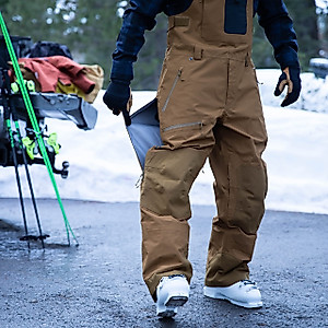 Flylow Men's Baker Bib Waterproof Breathable Ski and Snowboard Pants - Rye - Medium