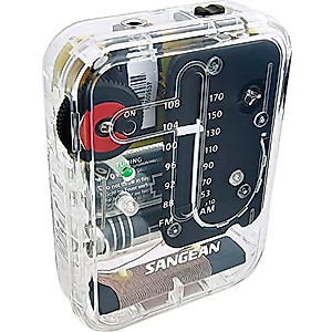 Sangean SR-32CL AM/FM Pocket Analog Radio (Clear)