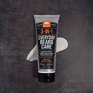 Pacific Shaving Company 3-in-1 Beard Care - Ultra-Concentrated Formula Softens Scruff, Conditions, Tames, and Moisturizes Skin for Any Beard Length - Clean Beard Grooming Products 7 Fl Oz (Pack of 2)