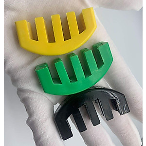 3PCS Violin Practice Mute, Rubber Practice Violin Silencer for 4/4 Violin Volume Control, Black, Green, Yellow