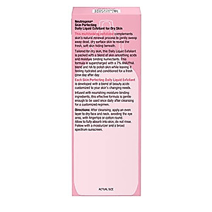 Neutrogena Skin Perfecting Daily Liquid Facial Exfoliant with 7% AHA/PHA Blend + HA to Smooth, Exfoliate & Replenish Dry Skin, Leave-On Face Exfoliator, Oil- & Fragrance-Free, 4 fl. oz