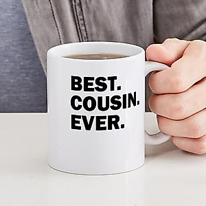 CafePress Best. Cousin. Ever. Mugs Ceramic Coffee Mug, Tea Cup 11 oz