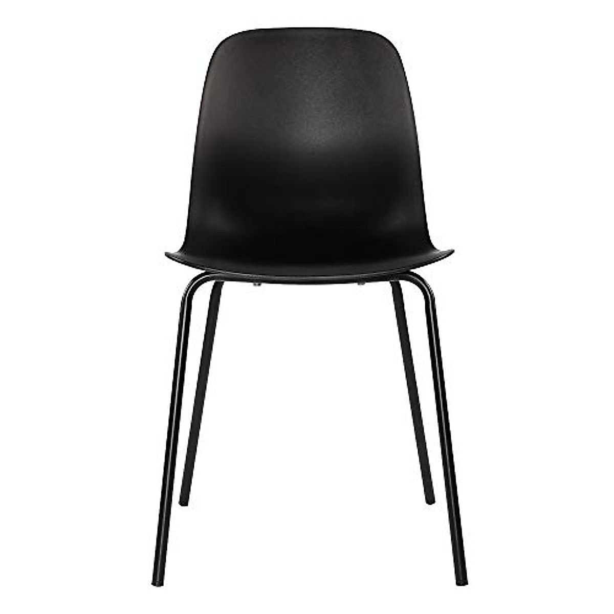 thksbought Set of 2 Dining Chairs with Legs for Kitchen Living Room(Matte Black)