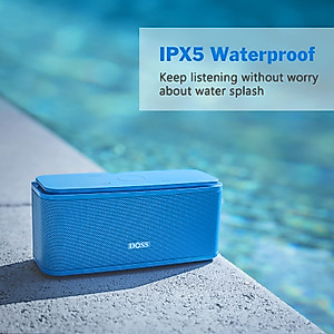 DOSS Bluetooth Speaker, SoundBox Touch Portable Wireless Bluetooth Speaker with 12W HD Sound & Bass, IPX5 Waterproof, 20H Playtime, Touchpad Control, H&sfree, Speaker for Home,Outdoor,Travel Purple