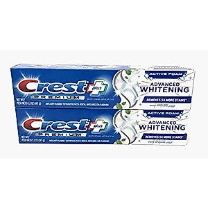 Crest Premium Plus Advanced Whitening Toothpaste with Fluoride, Clean Mint, 5.2 oz (Pack of 2)