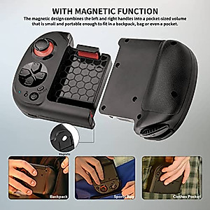 arVin Gaming Controller for iPhone Android Bluetooth Gamepad Joystick for iPhone 14/13/12/11, Samsung Galaxy S22/S21/S20, TCL, Call of Duty Mobile, Wireless Connection -Direct Play