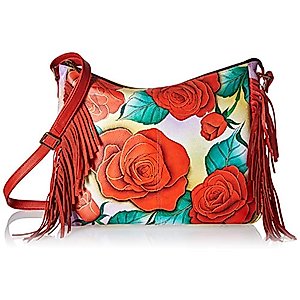 Anna by Anuschka Large Hobo Shoulder Bag, Romantic Rose
