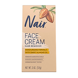 Nair Hair Remover Moisturizing Face Cream with Sweet Almond Oil 2 oz (Pack of 5)