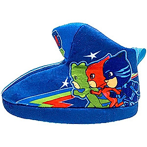 PJ Masks Boy's Slipper Bootie, Hero Trio With Stipple Outsole, Todder Boy's Size 5/6