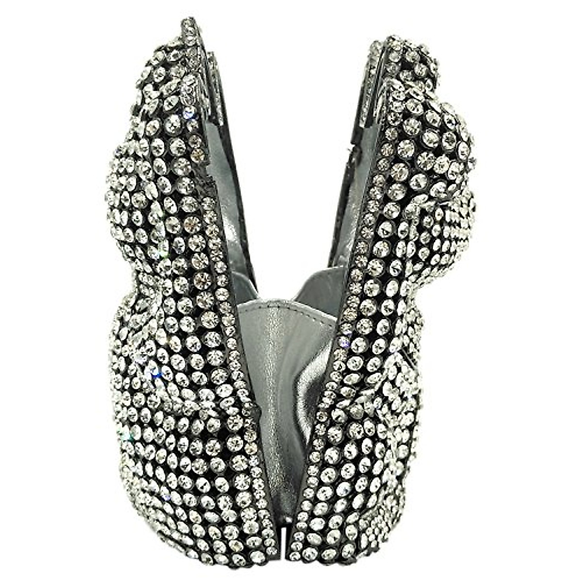 Elegant Evening Bags For Womens Clutches Purse Chain Wallet Handbags Crystal Party Lucky Cat Silver