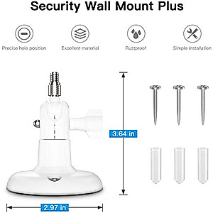 Koroao 【Latest Version】 Indoor/Outdoor Security Wall Mount for All Arlo Camera, Wyze Cam Pan/V3, Arlo Ultra, Arlo Essential, eufyCam 2 - More Stable and Flexible Arlo Accessories(2Pack, White)