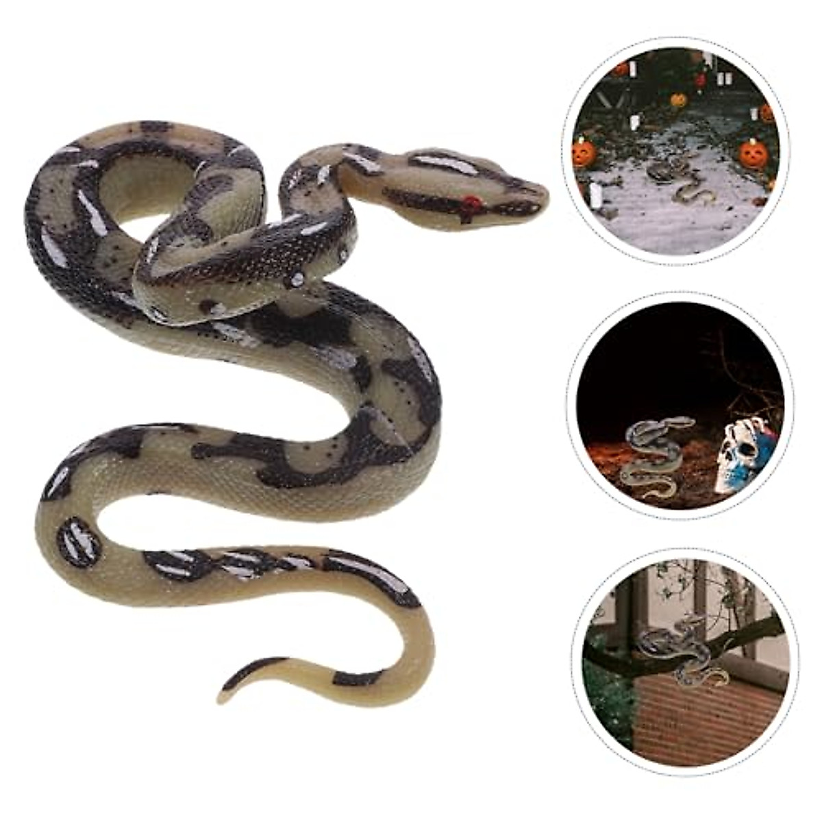 Amosfun 4pcs Kids Bracelets Crawling Toy kidcraft playset miniture Decoration boy Bracelets Fake Rattlesnake Snake Toys Fake Snake Prop Figures Artificial Snake Animal Large Pythons Miss