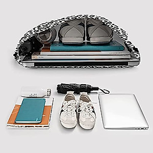 Huatansy Women's Drawstring Backpack String Bag Sports Cinch Sackpack Gym Sack Training Gymsack Yoga Bags with Zipper Pocket (Leopard Print)