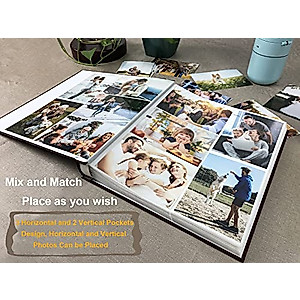 HAOWEIH 4x6 Maroon Paper Photo Album, 500 Photos, Protective Cover, Flexible Page Binding