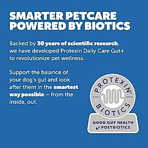 Protexin Daily Care Gut+ Skin & Coat, 60 postbiotic Dog Supplement Chews – Salmon and Sweet Potato Flavored