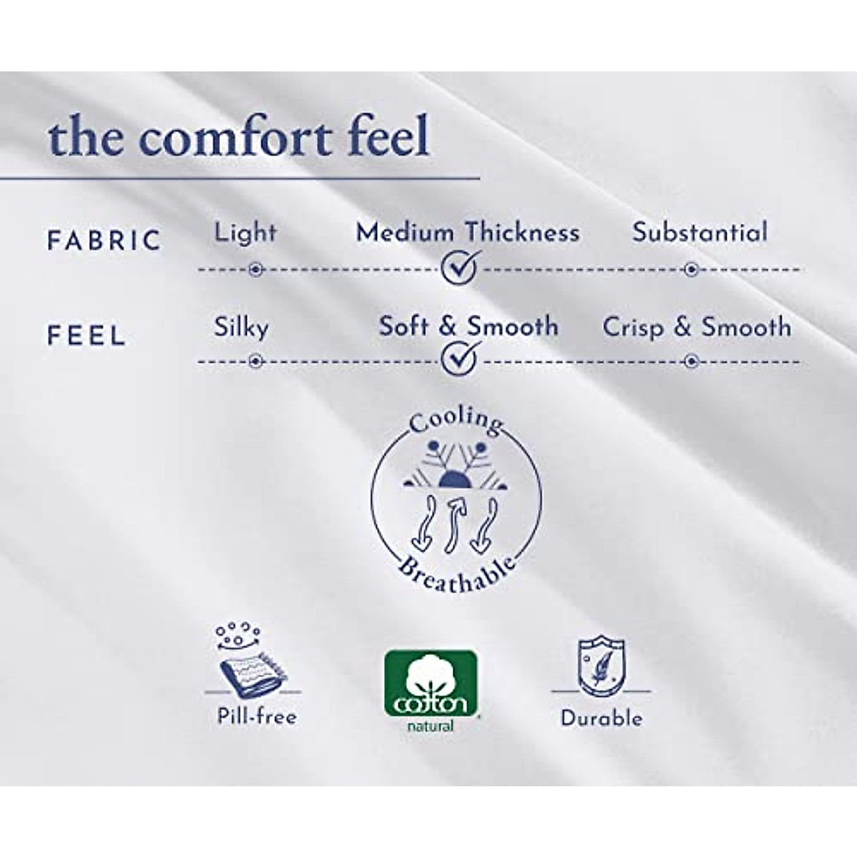 California Design Den Duvet Cover, Queen Size 400 Thread Count Sateen 3 Piece Bedding Set, 100% Pure Cotton Comforter Cover, Two Pillow Shams, Button Closure, Corner Ties, Bright White