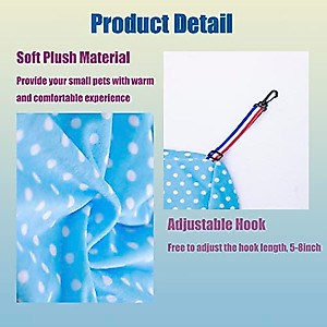 neolun Ferret Cube Hammock Hanging Bed for Ferrets Rats Chinchilla Sugar Gliders or Other Small Animals with Lace Trim(Light Blue)