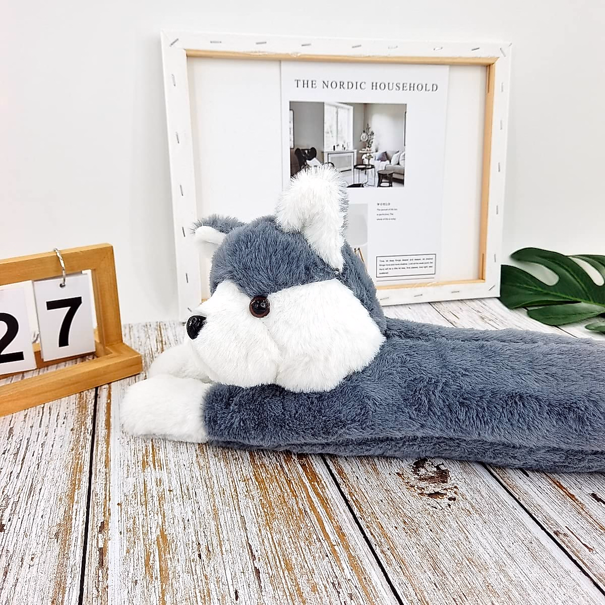 Dewarfami Fabric Under Door Draft Stopper Weather Stripping Sound Proof Bottom Seal Heavy Duty Reduce Noice Decorative Cute Dog