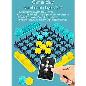 VIZH Bounce Ball Game Family Party Board Games Ball Toy, Desktop Bouncing Ball Game,Family Bouncing Balls Board Game with Pattern Challenge for Party, 2-4 Palyers Game