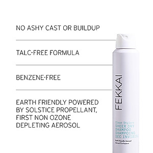 Fekkai Clean Stylers Sheer Dry Shampoo - 7.7 oz - Purifies the Scalp & Absorbs Oil, Dirt & Odors - Free of Sulfates, Parabens, Phthalates - Vegan, Cruelty-Free