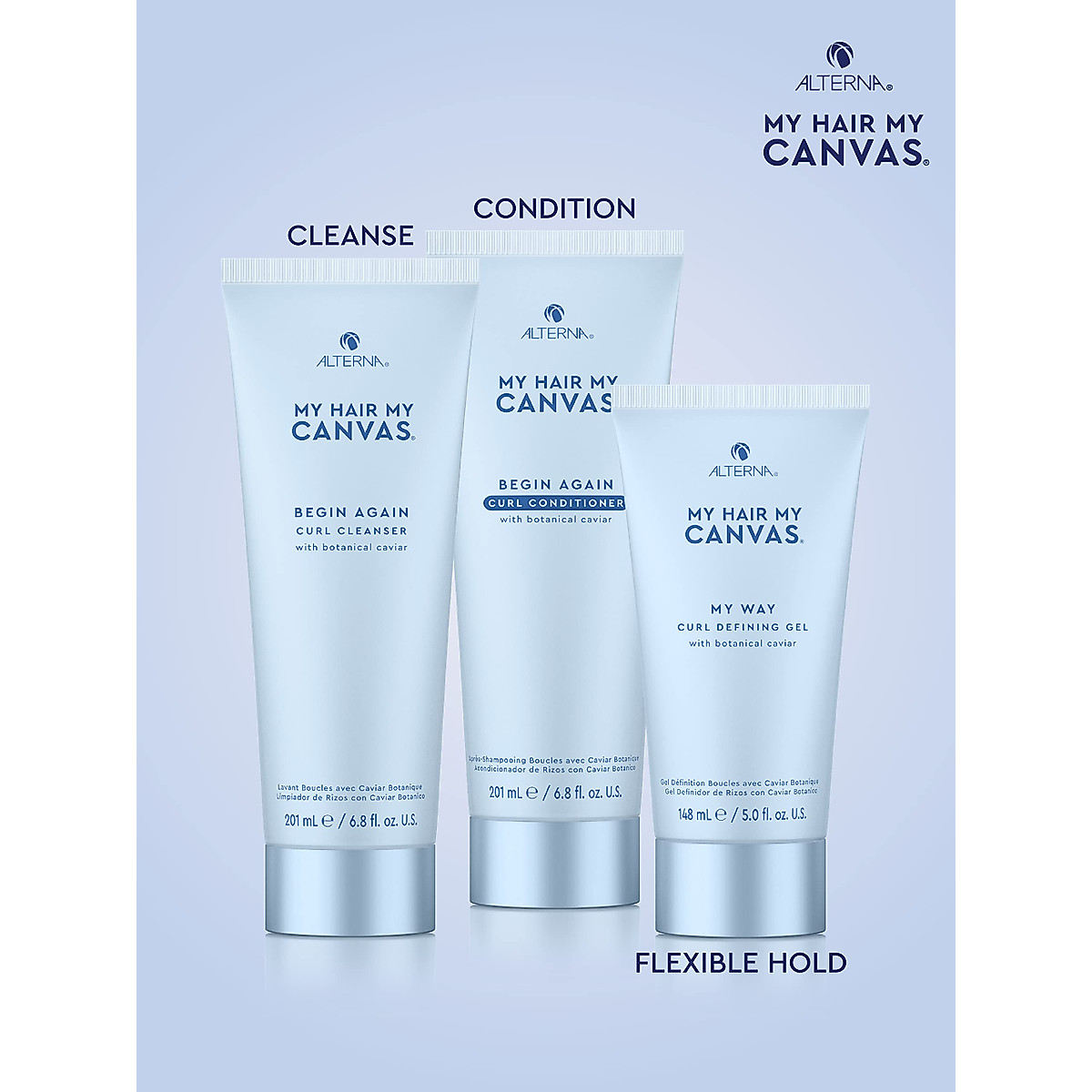 My Hair. My Canvas. Travel and Trial Size Begin Again Vegan Curl Cleanser Enhancing Shampoo for Curly, Coily, and Textured Hair, 1.35 oz