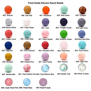 Alenybeby 100pcs Silicone Round Pearl Focal Beads for Pen 12mm Silicone Round Shaped Beads for Keychain Craft Making DIY Beading Jewelry Accessories