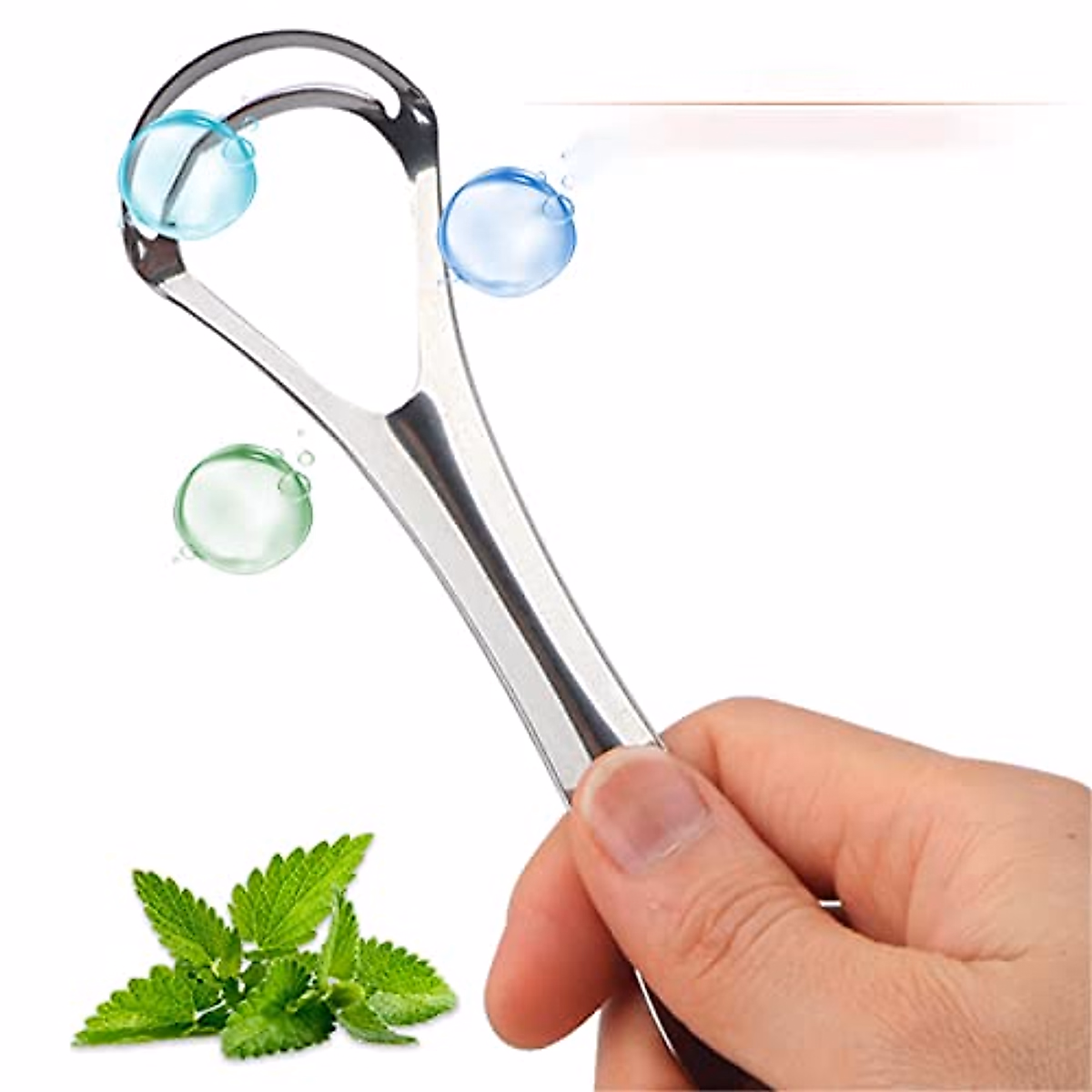 Tongue Scrapper – Premium Stainless Steel Tongue Cleaner for Your Tongue – Oral Care Tongue Tool for Bad Breath – Easy To Carry – Ideal for Travels, Meetings, Work, or Home Use (A, One Size)